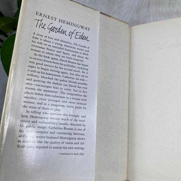 Other | Ernest Hemingway The Garden Of Eden Book 1986 | Poshmark